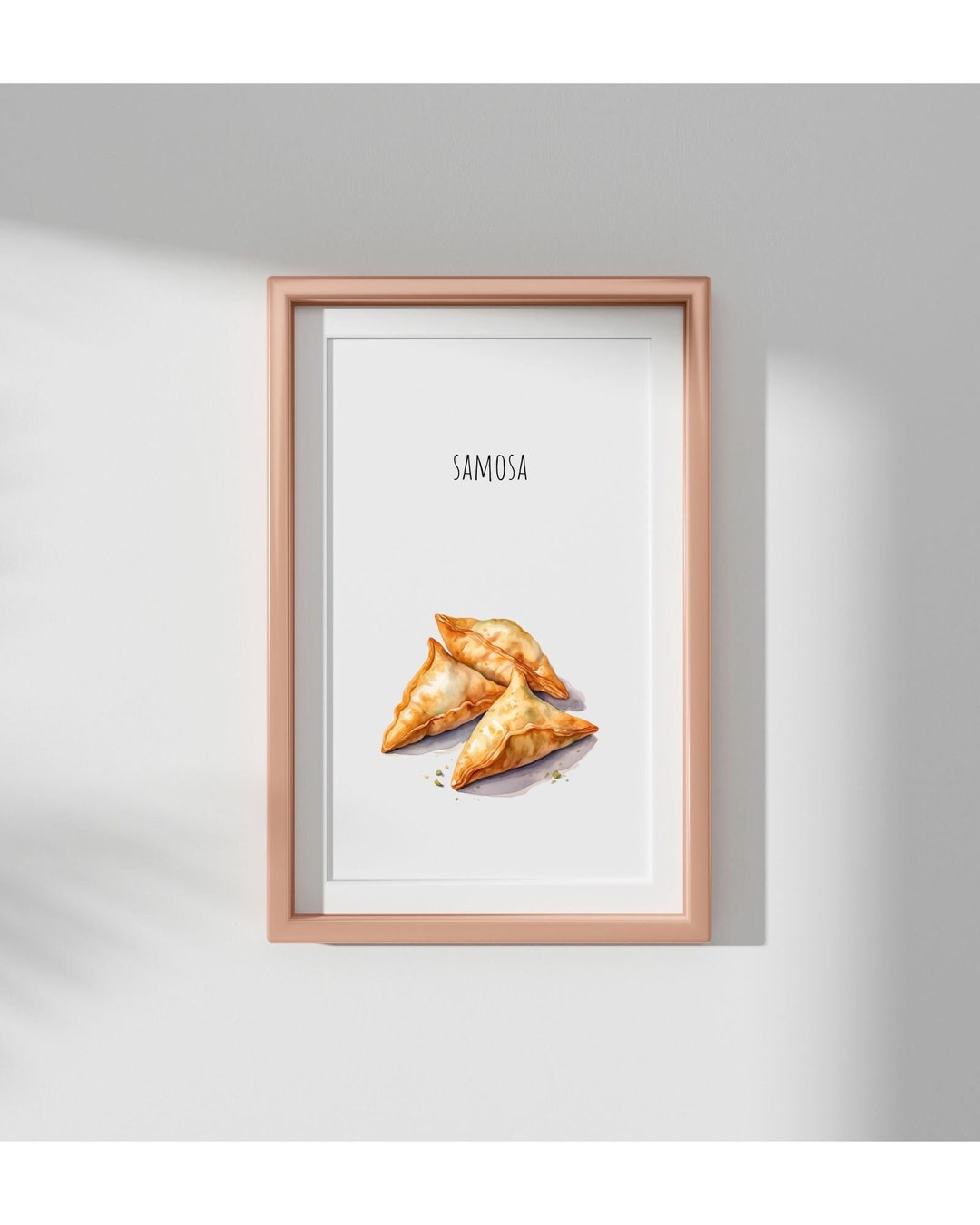 Samosa Food Art- Printable Wall Art, Indian Cuisine Kitchen Print ...