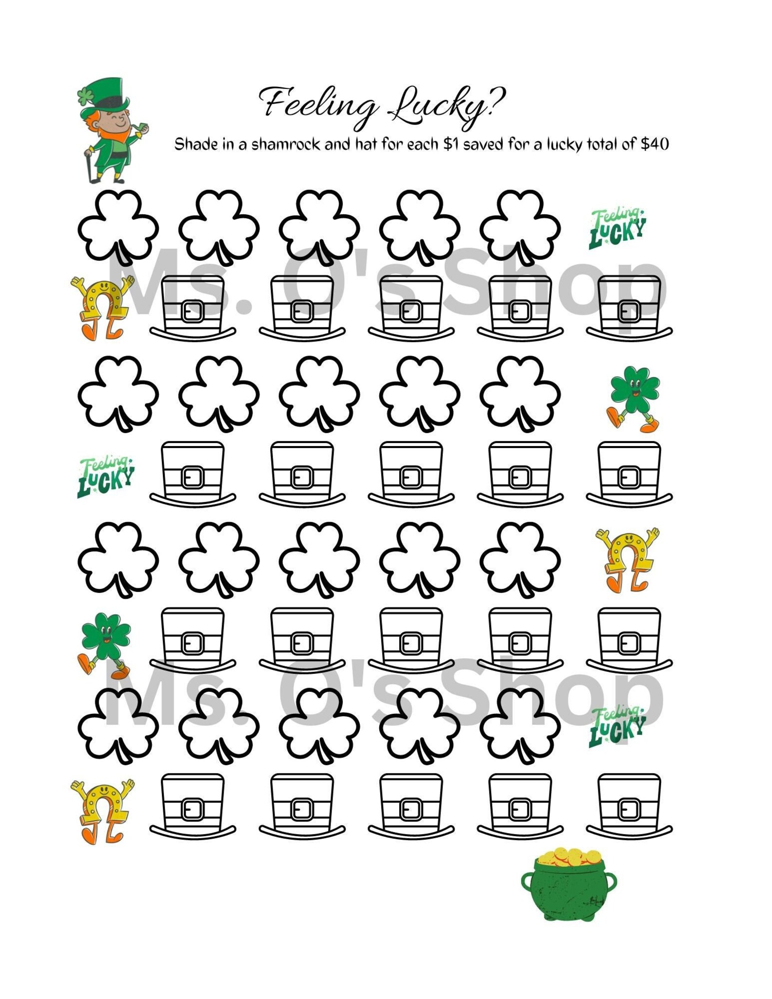 Feeling Lucky St. Patrick's Day Savings Challenge Bundle - Etsy