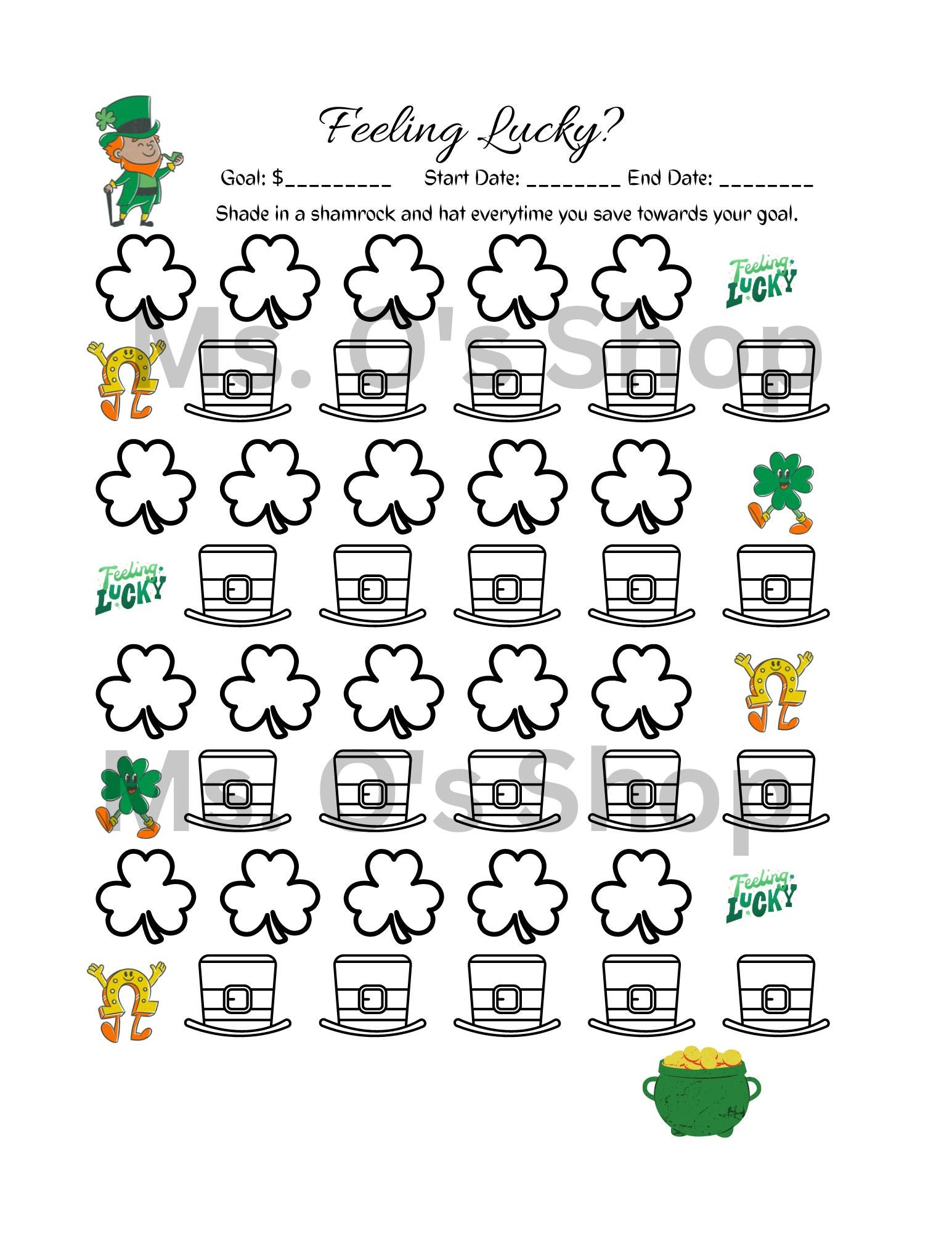 Feeling Lucky St. Patrick's Day Savings Challenge Bundle - Etsy