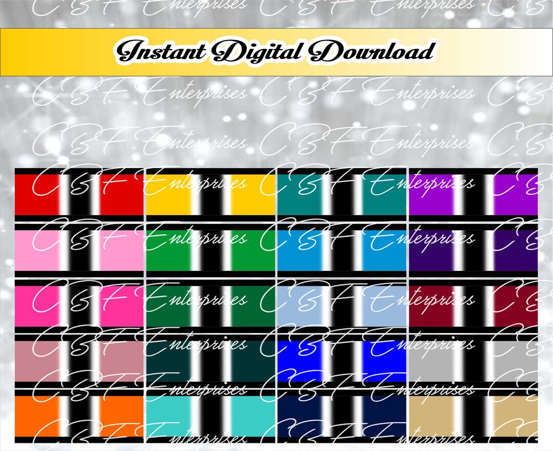 20 Color Bundle - Tailless Ombre Border Stipe - Cheer Bow Graphic ...