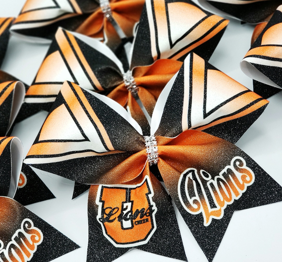 Custom Sublimated Cheer Bow - You Choose Custom Colors - TEAM DISCOUNTS ...