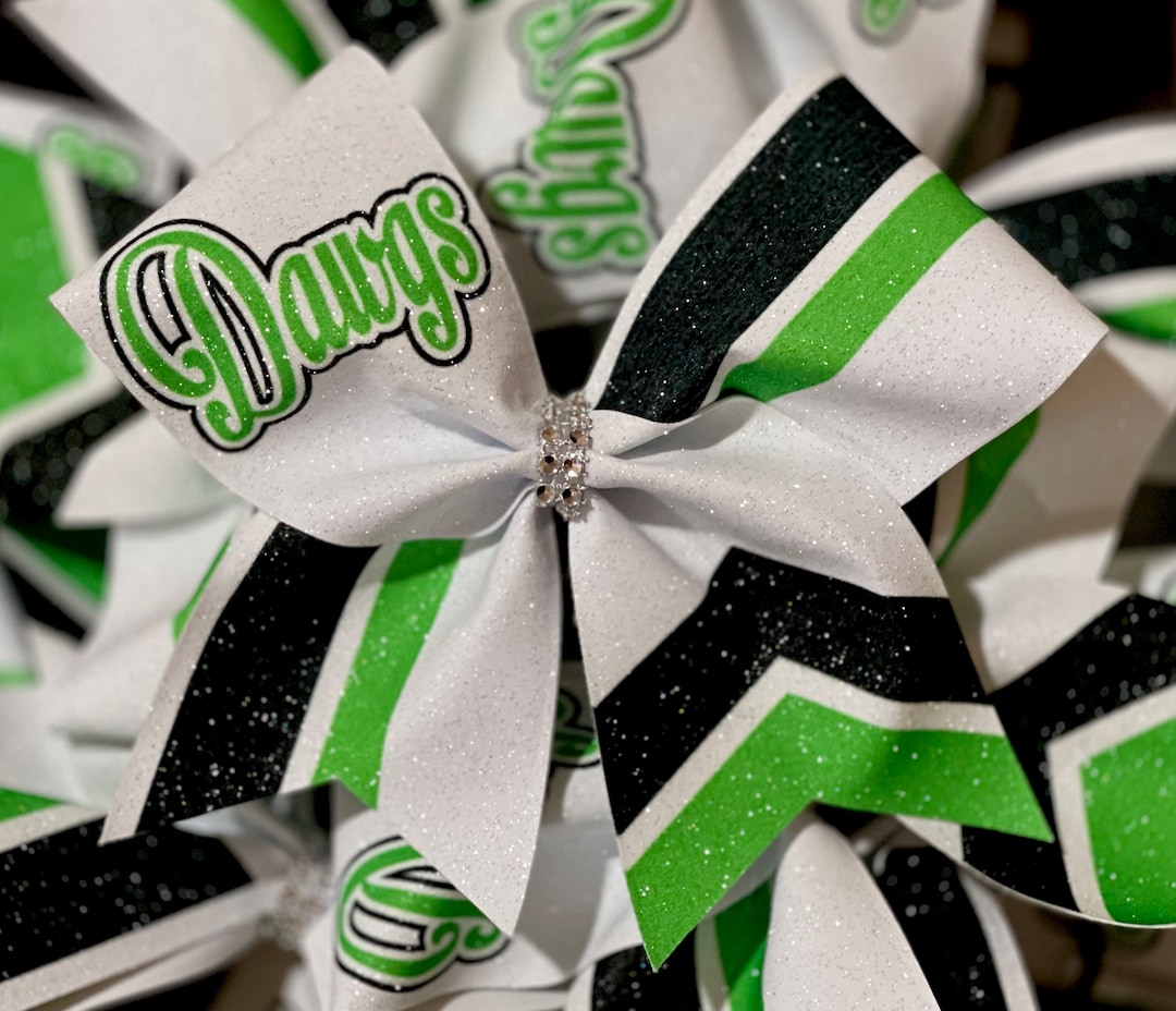 Custom Sublimated School Team Name Cheer Bow - Designed With Your Team ...