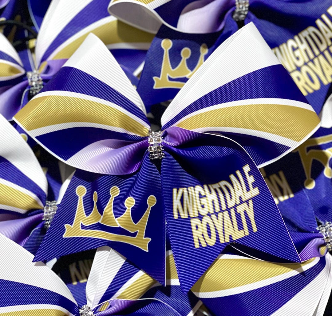 Custom Sublimated Crown Cheer Bow - You Choose Custom Colors - TEAM ...