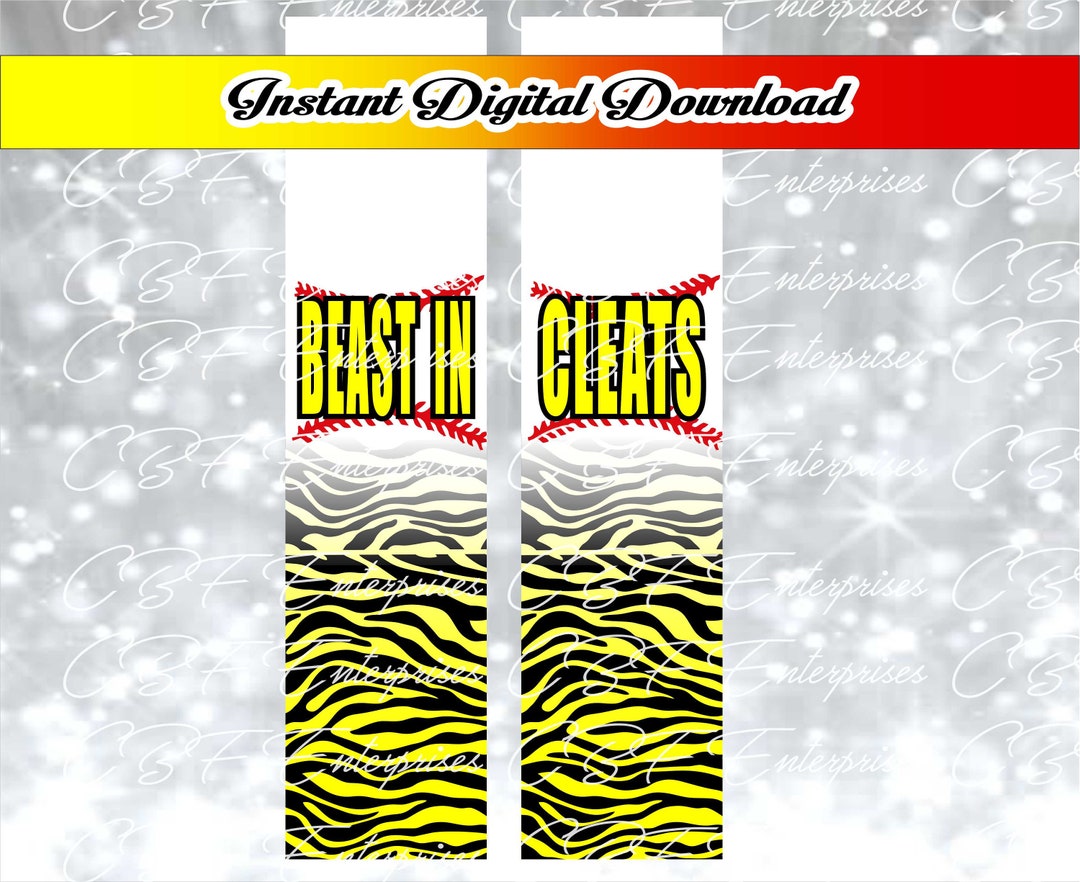Beast in Cleats Softball Cheer Bow Sublimation Graphic Digital Download ...