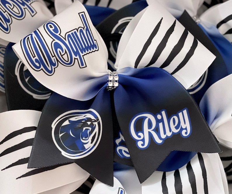 Custom Sublimated Logo Claw Print Cheer Bow - TEAM DISCOUNTS AVAILABLE ...