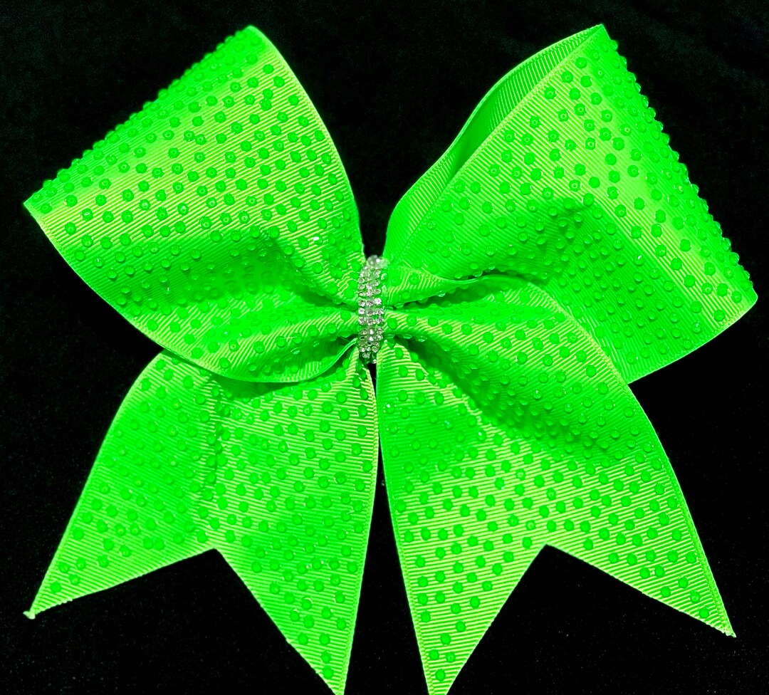 Neon Green Rhinestone Cheer Bow - TEAM DISCOUNTS AVAILABLE - Etsy