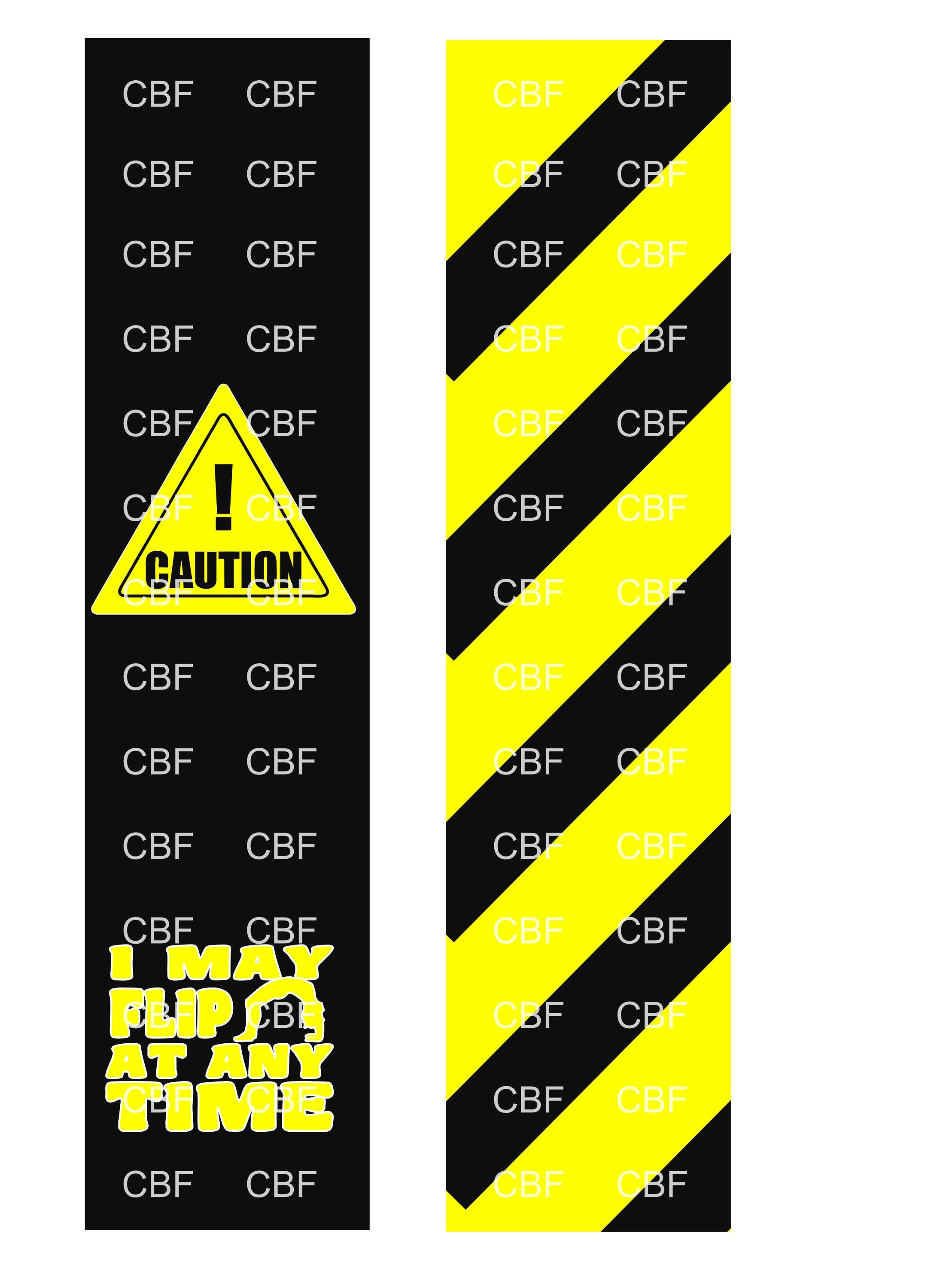 Caution Cheer Bow Graphic Digital Download - Etsy