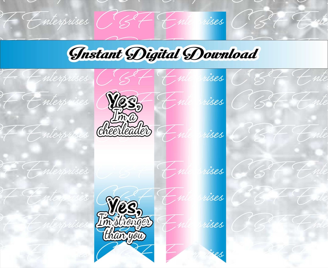 Yes I Am A Cheerleader Cheer Bow Graphic Digital Download - Etsy