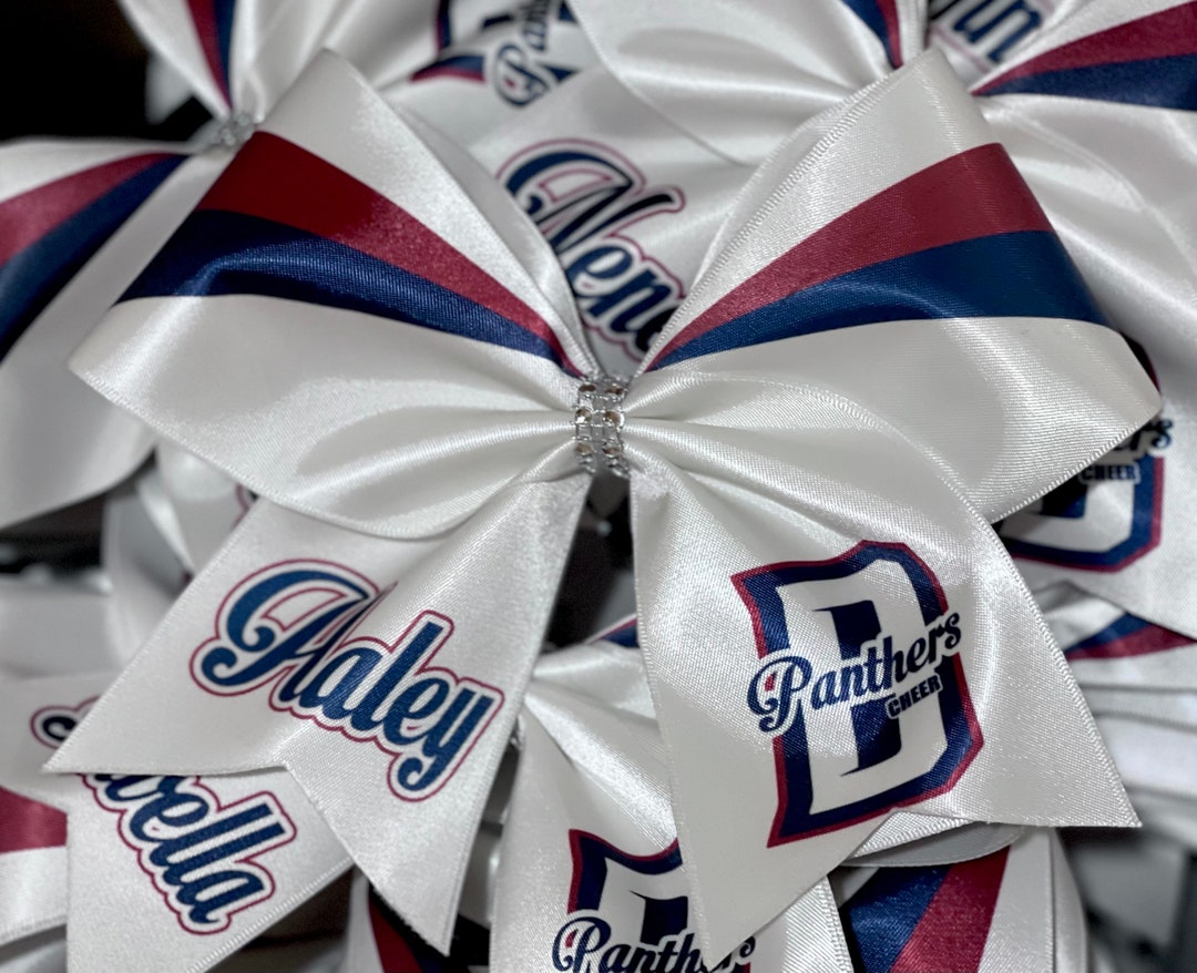 Custom Sublimated Personalized Cheer Bow - You Choose Custom Colors ...