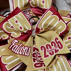 Custom Sublimated Senior Cheer Bow - Etsy