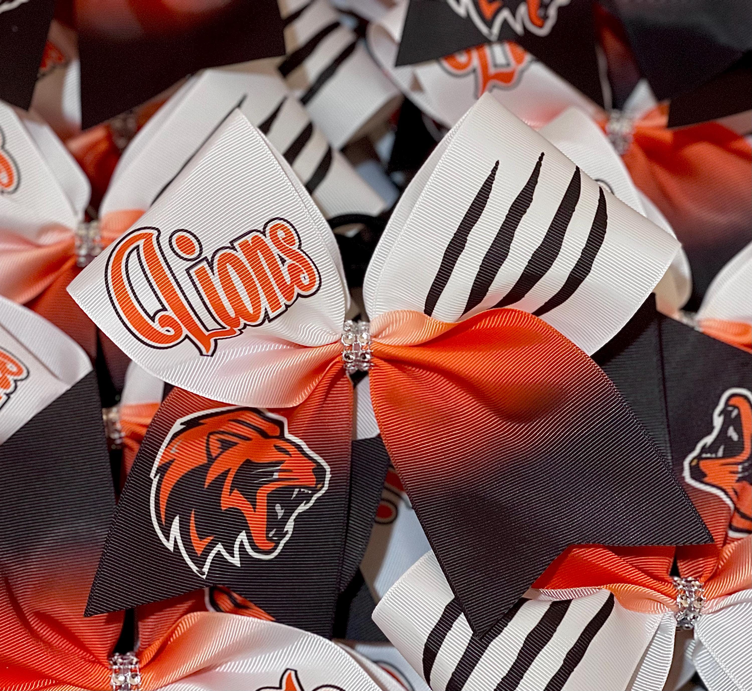 Custom Sublimated Logo Claw Print Cheer Bow - Designed With Your Team ...