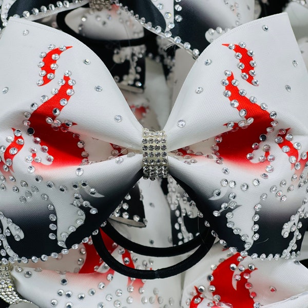 Flames Cheer Bow - Etsy
