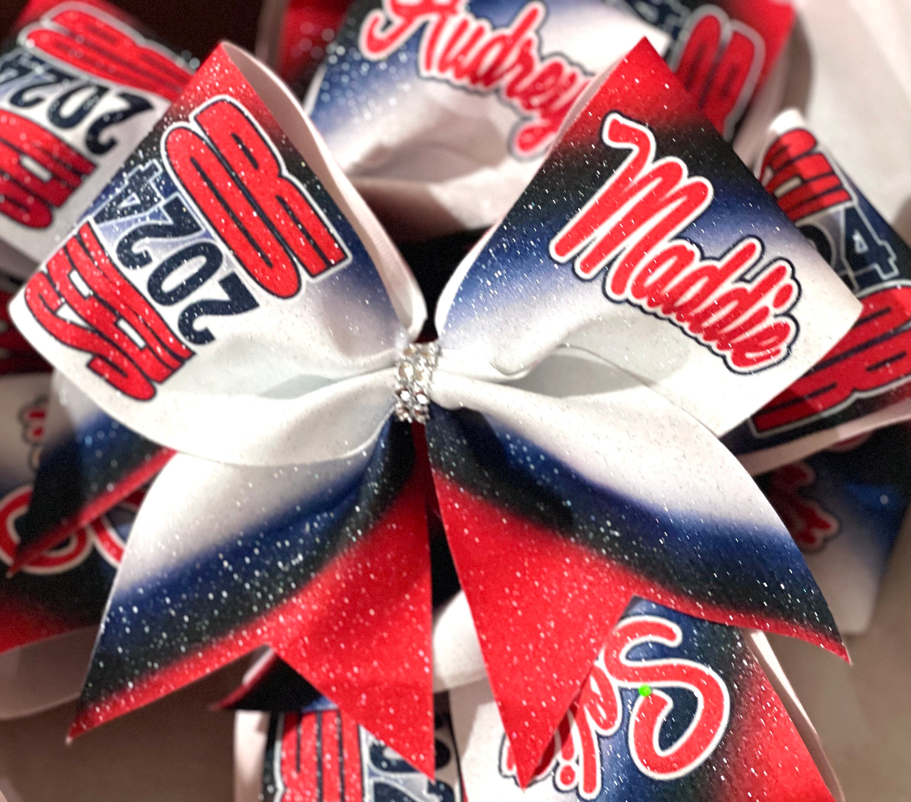 Cheer Bow Clipart Glas Bedel Hanger Strik Kralen Multi 15x17mm 1