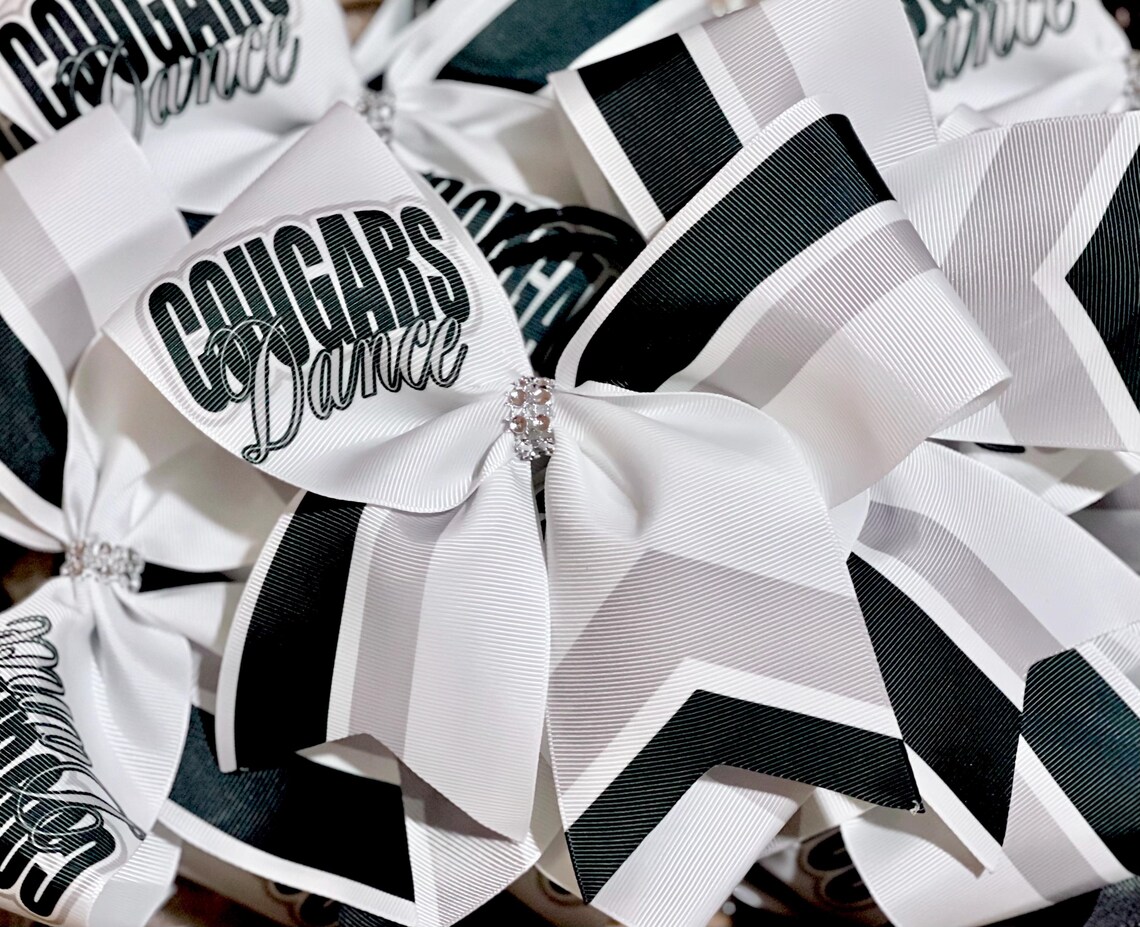 Custom Sublimated School Name Cheer Bow - Designed With Your Team ...