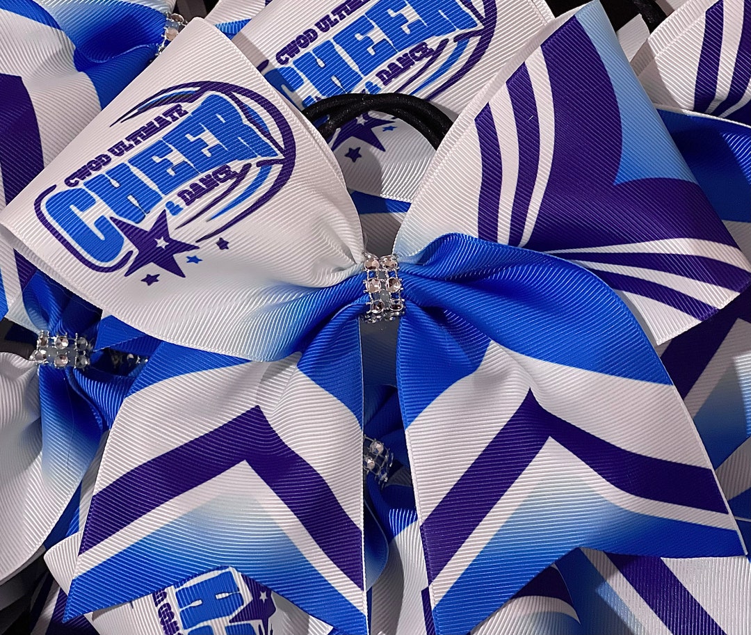 Custom Sublimated Logo Cheer Bow You Choose Custom Colors - Etsy