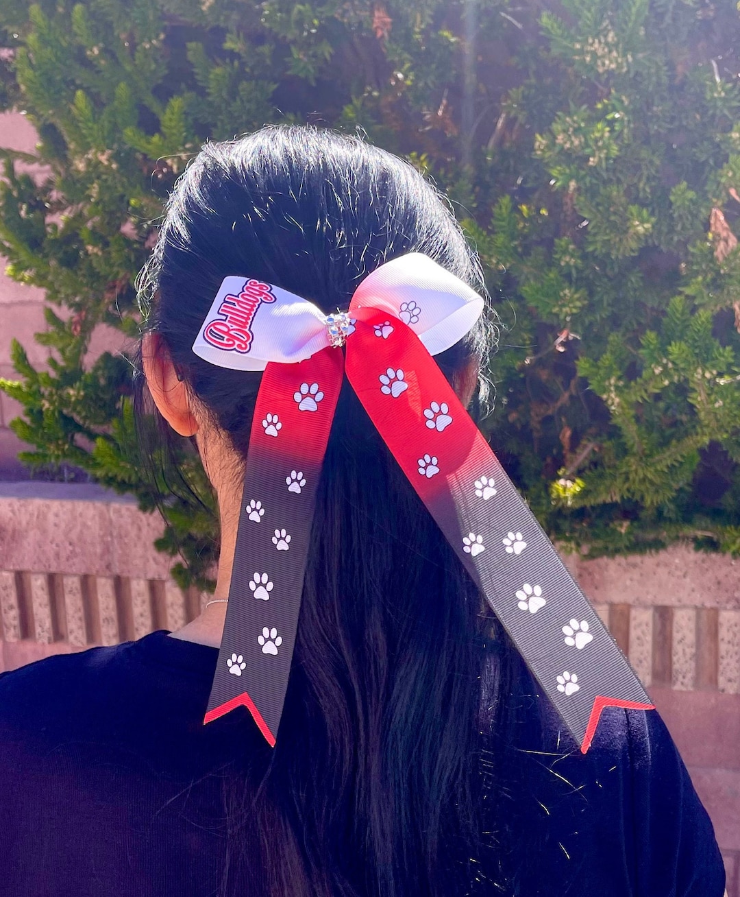 Custom Collegiate Long Tails Skinny Cheer Bow - You Choose Custom ...