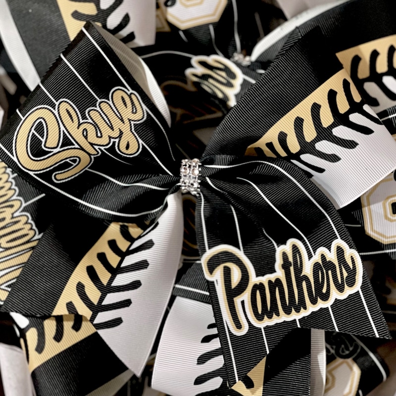 Softball Bow - Etsy