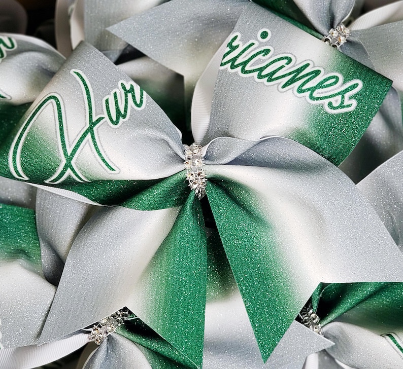 Custom Ombre Cheer Bow – Team Logo and Colors Included (free Sketch) - Etsy