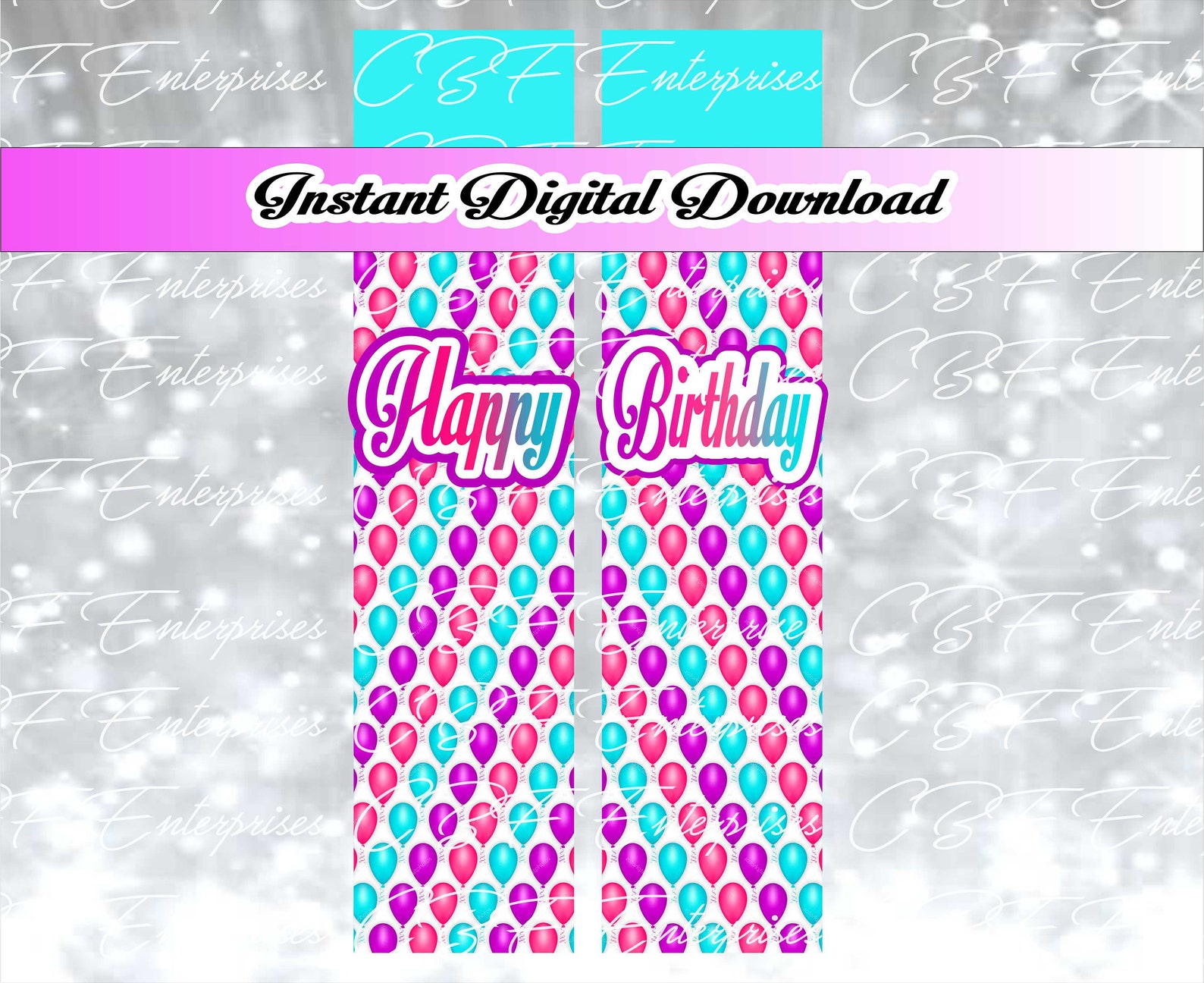 Happy Birthday Cheer Bow Graphic Digital Download - Etsy