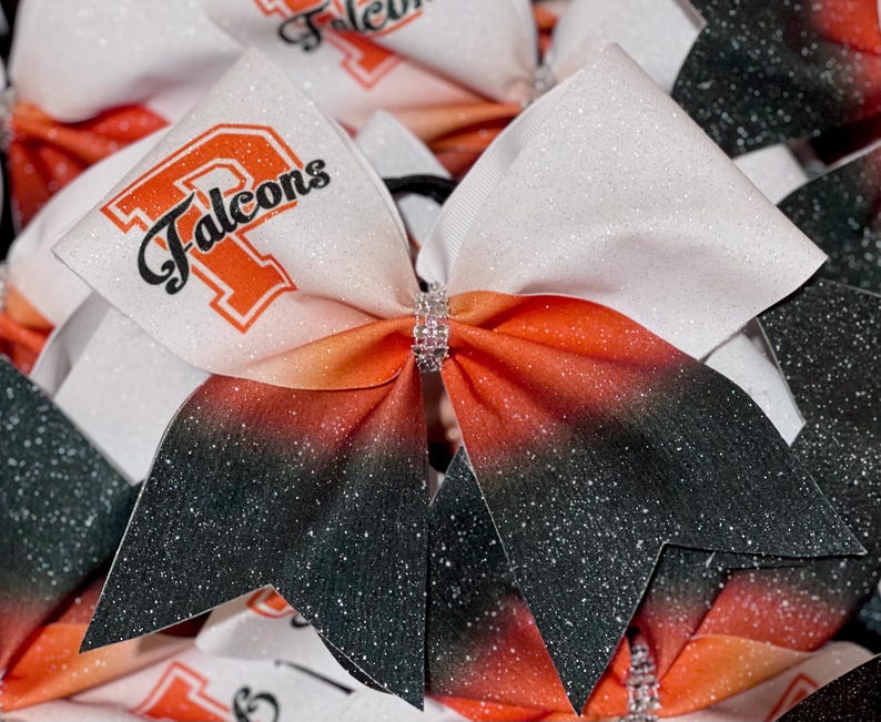 Custom Sublimated Ombre Logo Cheer Bow - Designed With Your Team Colors ...