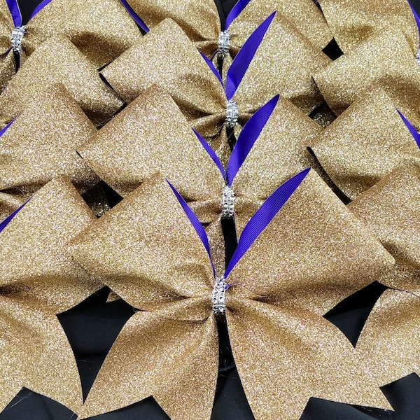 Gold Cheer Bow - Etsy