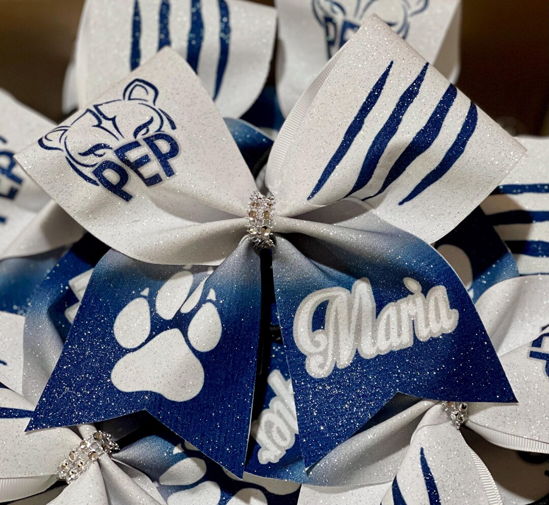 Custom Sublimated Logo Claw Print Cheer Bow - TEAM DISCOUNTS AVAILABLE ...