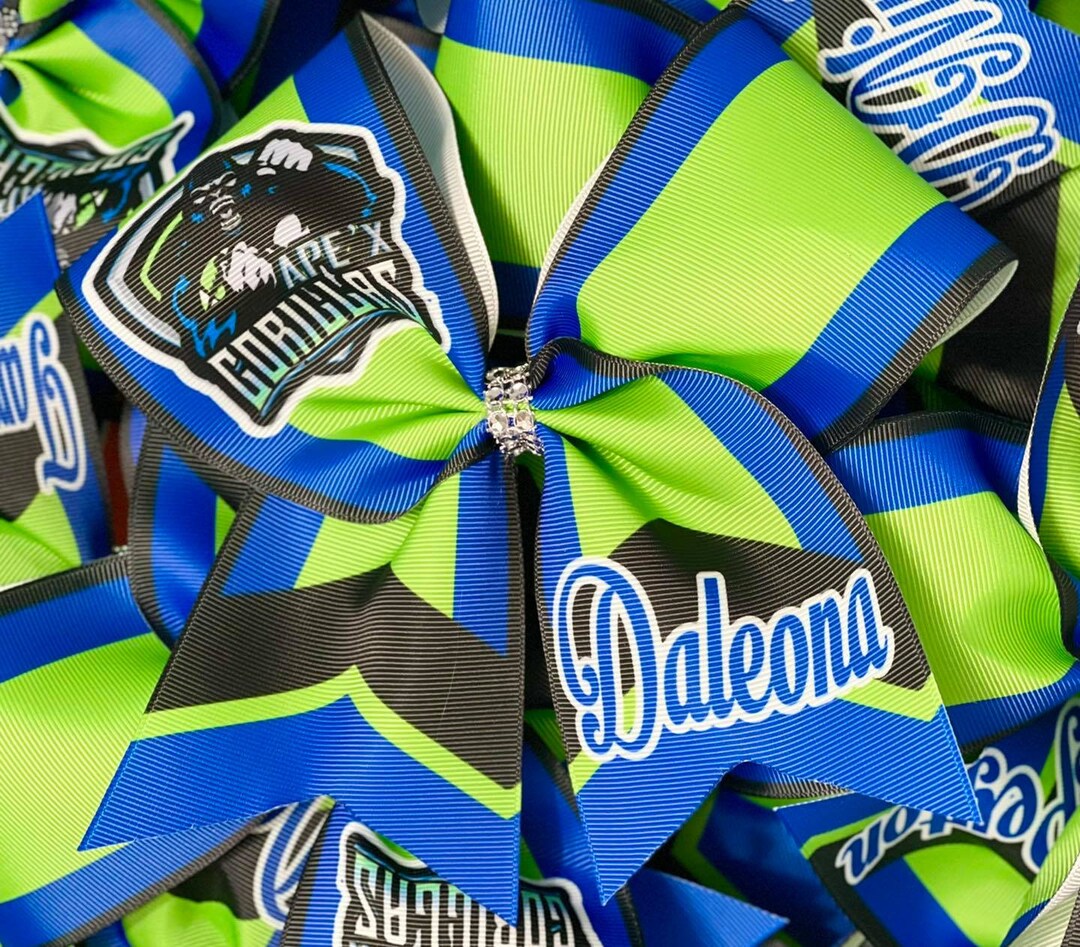 Custom Sublimated Cheer Bow You Choose Custom Colors - Etsy