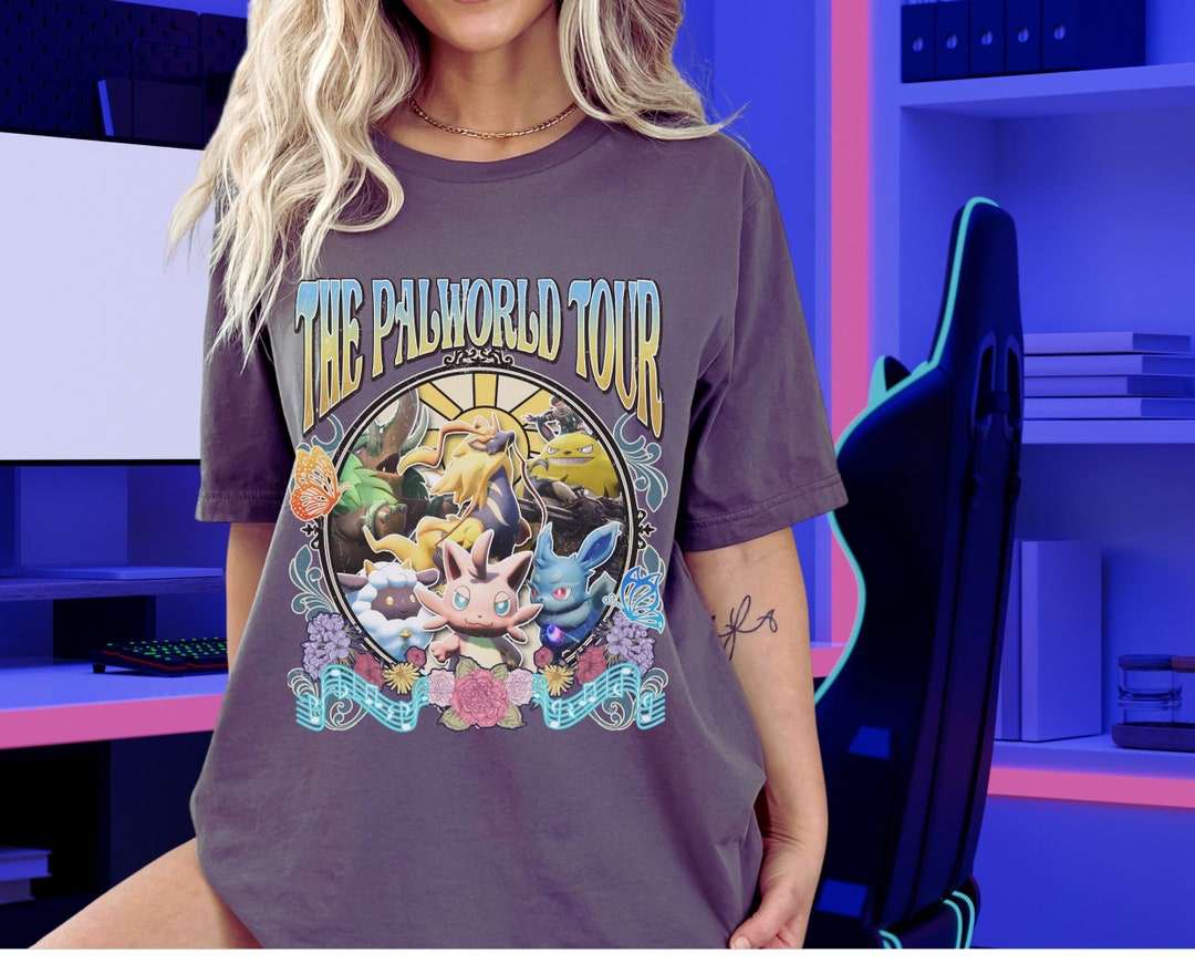 The Palworld Tour, Video Game, Gamer Shirt, Palword 2024 Bella Canvas ...