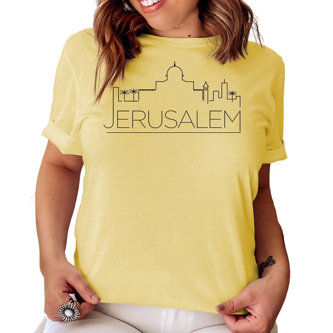 Jerusalem Skyline Shirt, Jerusalem Shirt, Jerusalem Souvenir, Jerusalem ...