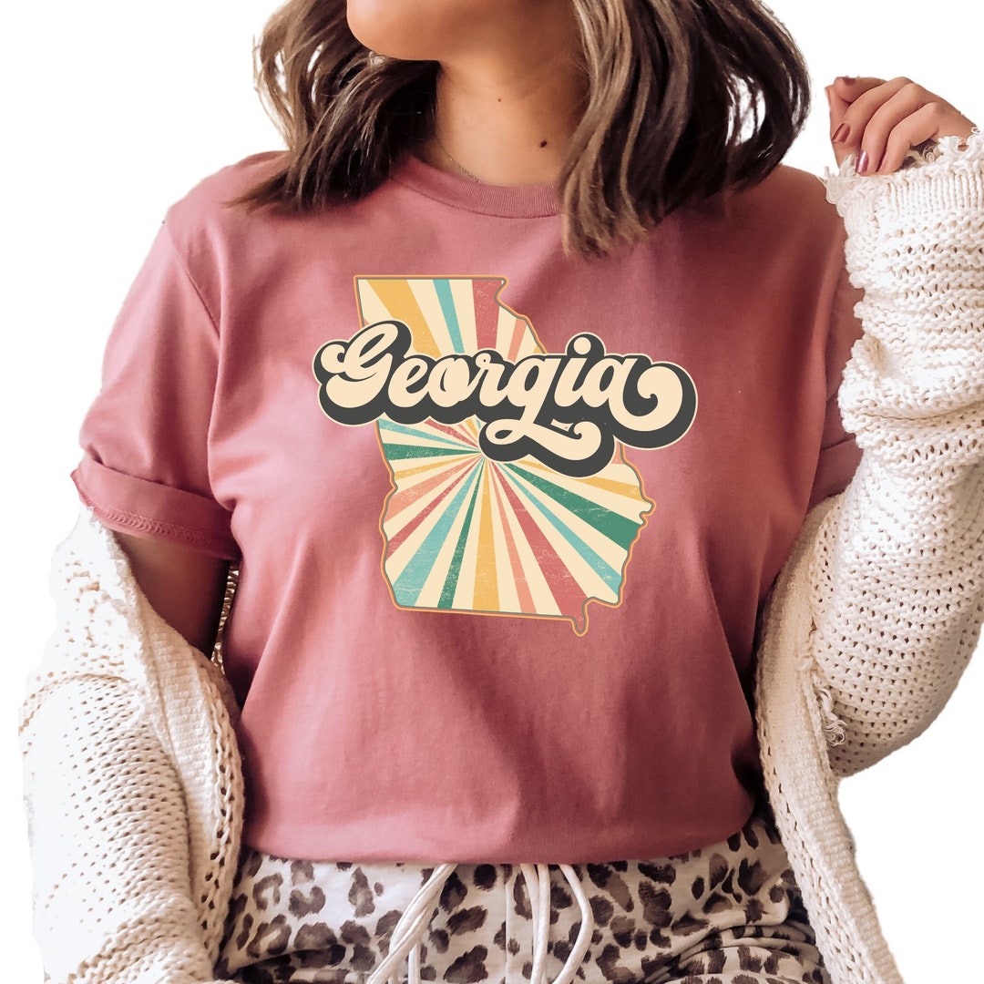 Vintage Georgia Shirt, Georgia Shirt, Georgia Map Shirt, Home State ...