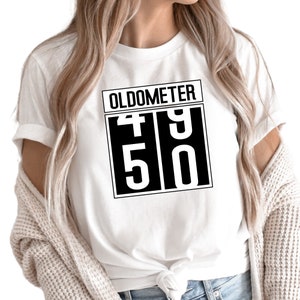 50th Birthday Shirt, Oldometer 49-50 Funny Vintage Shirt, Oldometer 50 ...