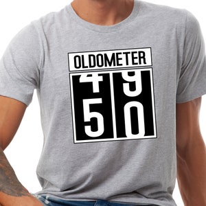50th Birthday Shirt, Oldometer 49-50 Funny Vintage Shirt, Oldometer 50 ...