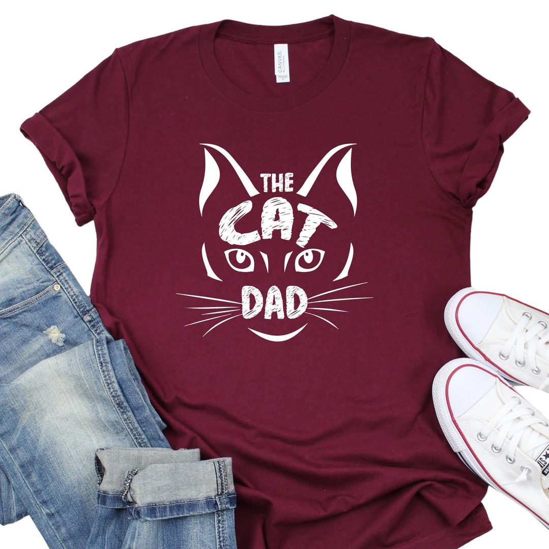 The Cat Dad Shirt, Custom Gift for Cat Lover Dad, Fathers Day Gift ...