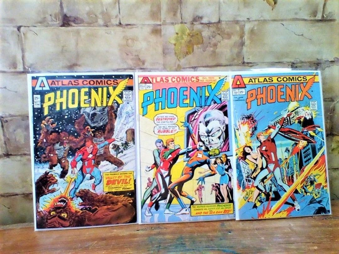 Vintage Atlas Comic Book Bundle Lot of 3, Phoenix Comics From the 70s ...