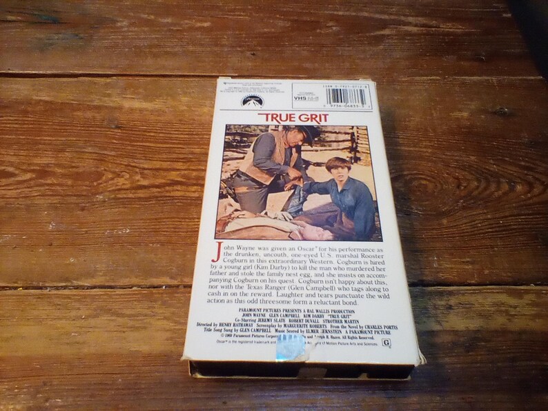 True Grit VHS Tape Starring John Wayne Originally 1969 Tape From 1992 ...