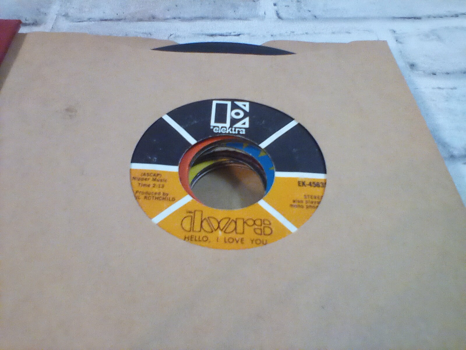 Vintage Red Leather Album From the 50s and 10 Records, All 45s From the ...