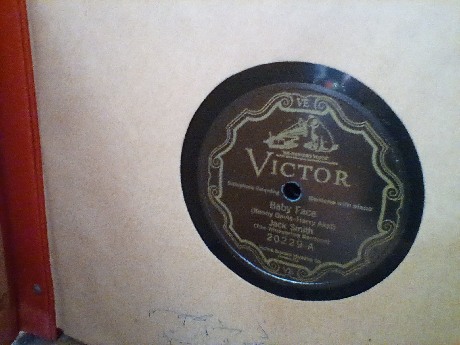 Vintage Record Album Book Full of Jack Smith 78s, Victor Records 1925 ...