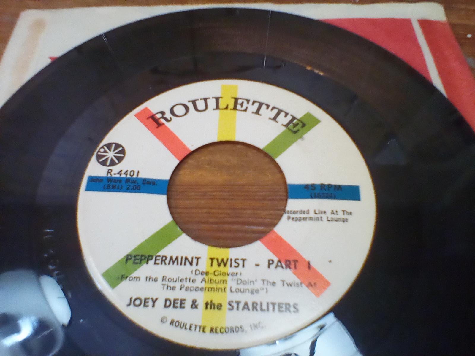 Joey Dee and the Starliters 45 Record Peppermint Twist Part 1 and 2 ...