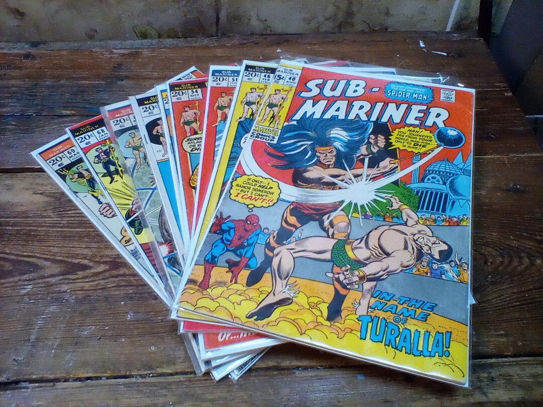 The Submariner Comic Book Bundle Lot of 9 From Early 1970's Originally ...