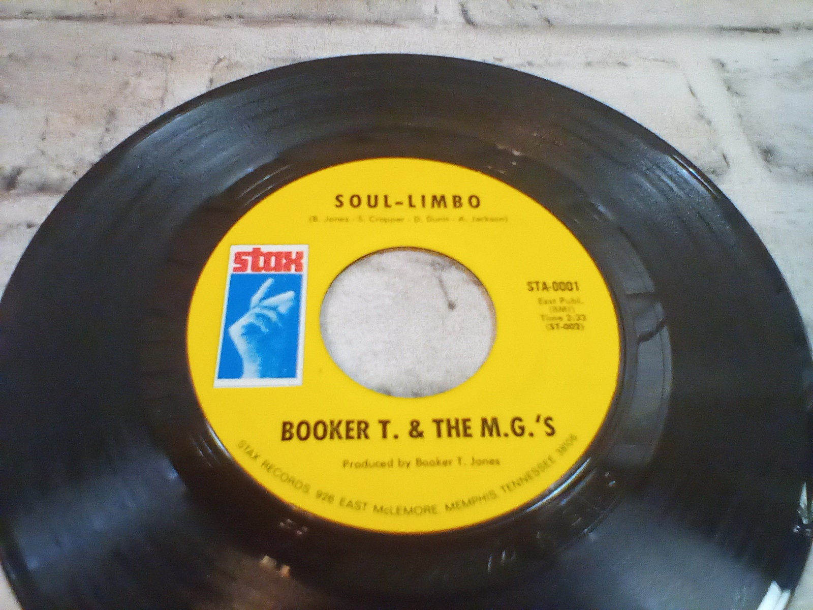 Booker T and the M.g.'s 45 Single Record, Soul Limbo/heads or Tails, 0001, Stax Records, 1968 ...