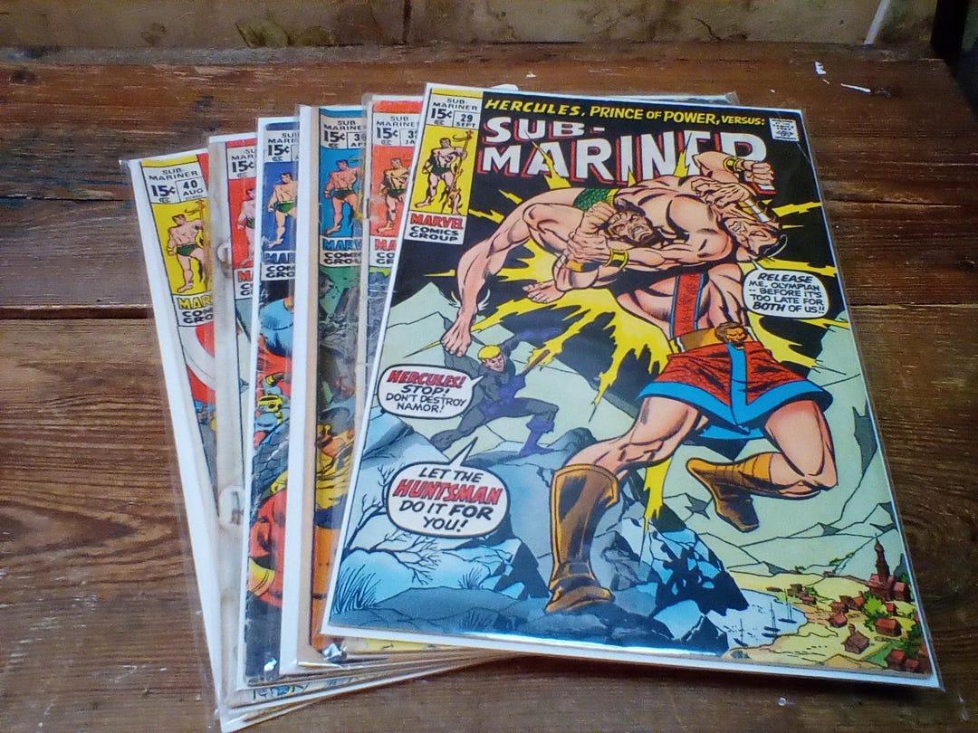 The Submariner Comic Book Bundle Lot of 6 Silver and Bronze Age Marvel ...
