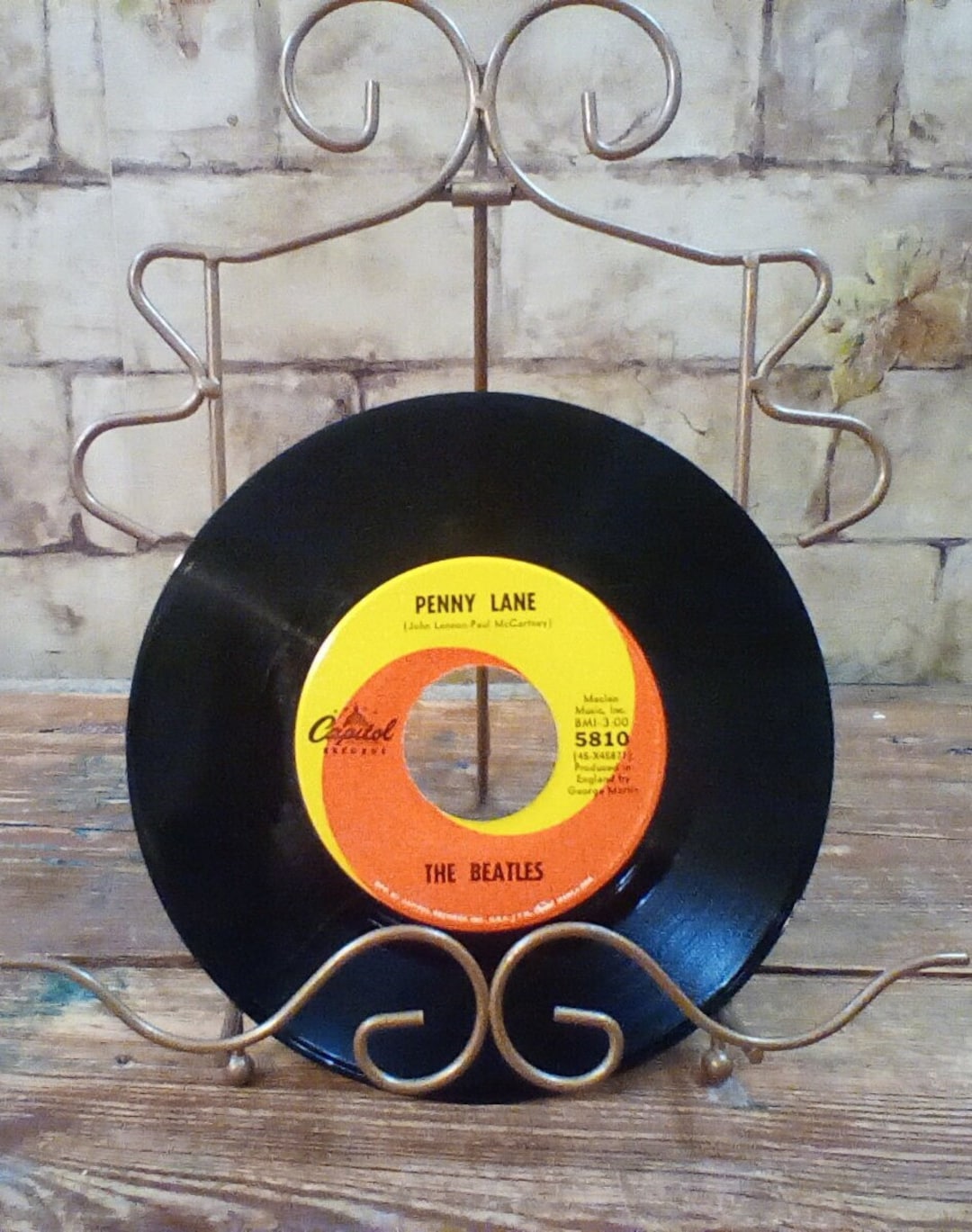 The Beatles, 45 Record, Penny Lane/strawberries Fields Forever, #5810 ...