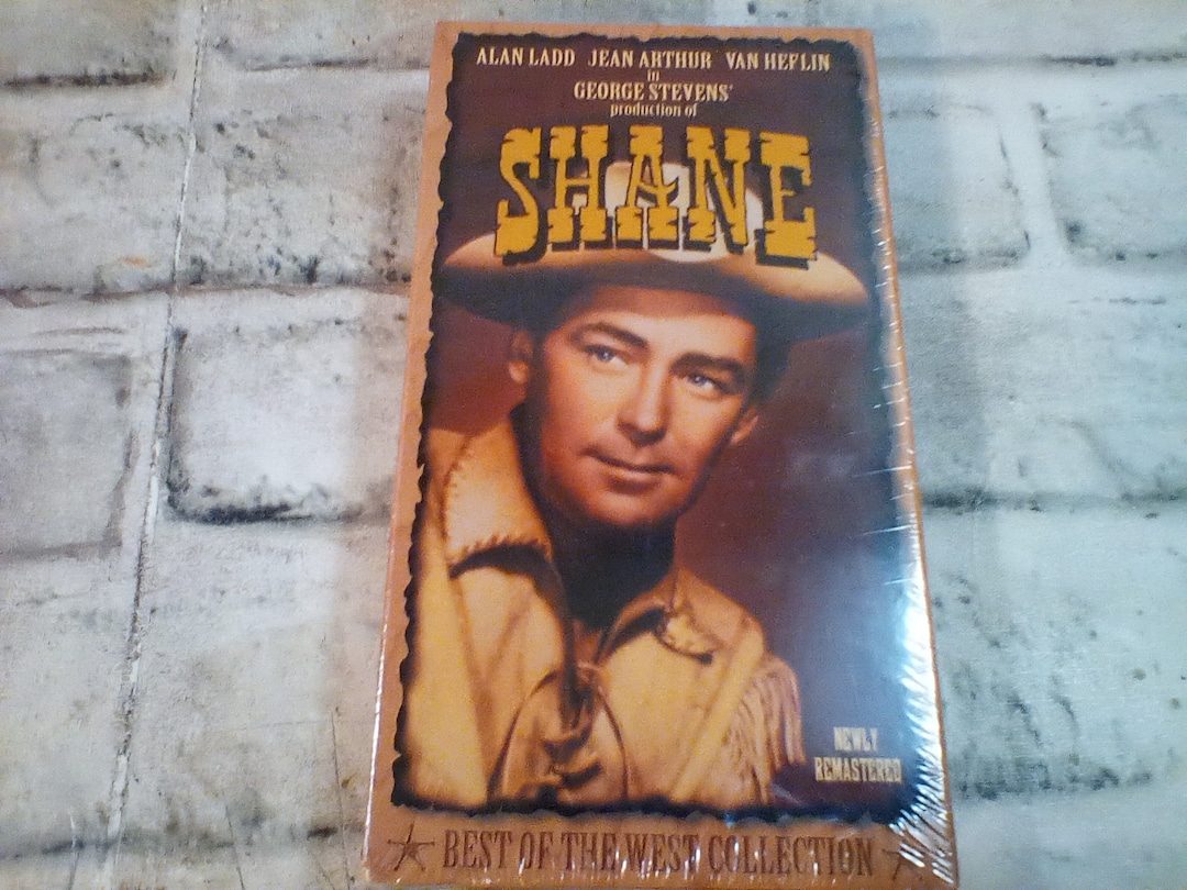 Shane VHS Sealed Tape, Starring Alan Ladd, Jean Arthur, Van Heflin ...