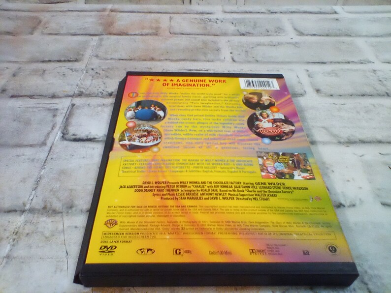Willy Wonka and the Chocolate Factory, DVD Disc Starring Gene Wilder ...