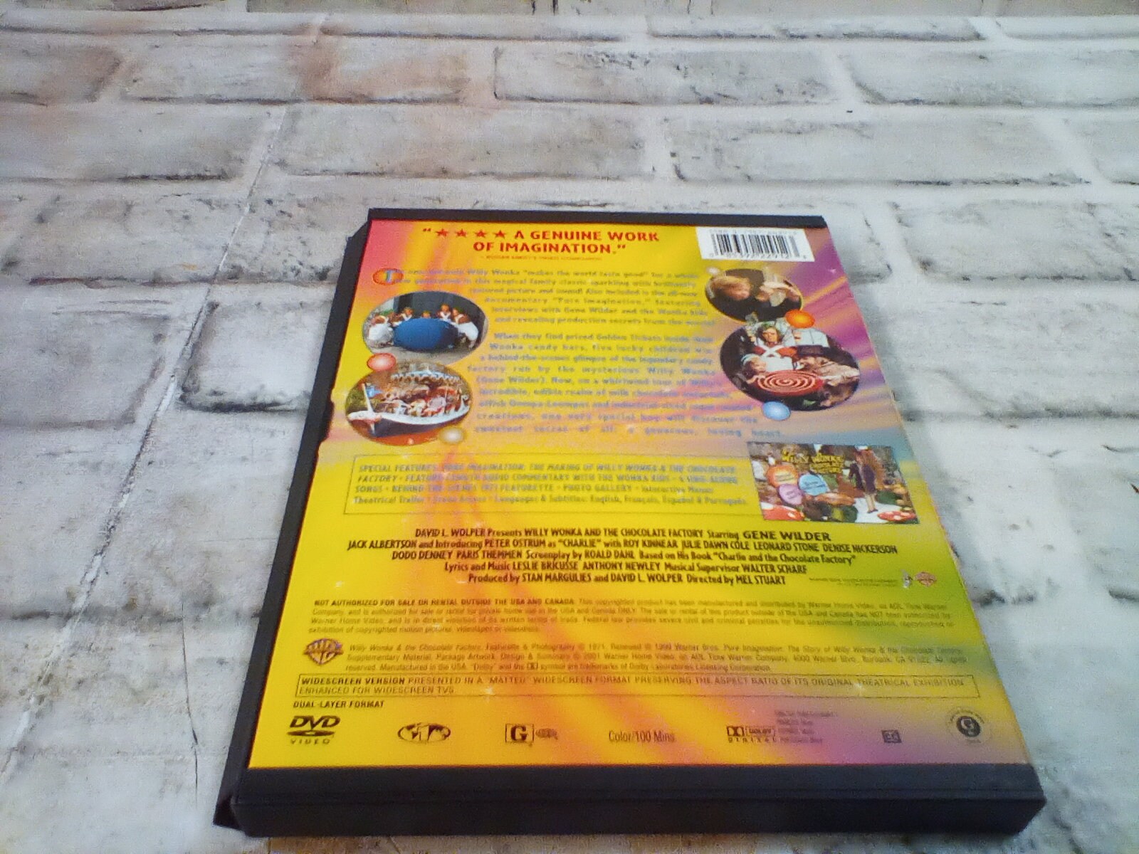 Willy Wonka And The Chocolate Factory DVD Disc Starring Gene Wilder Willy Wonka And The Chocolate Factory DVD Disc Starring Gene Wilder