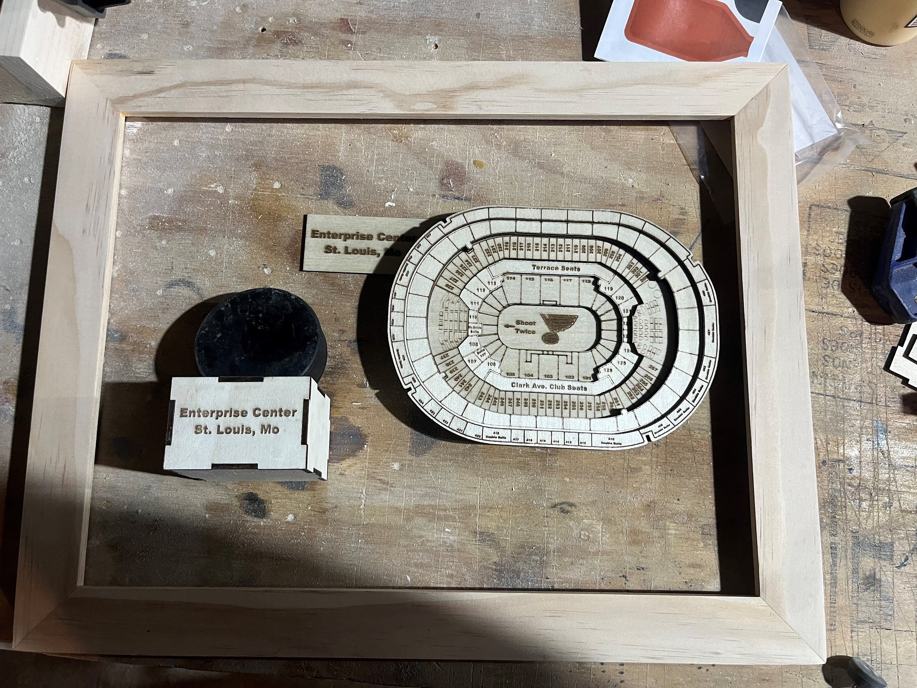 Framed Stadium, Arena, Field, & Coliseum Replicas W/puck Holder - Etsy