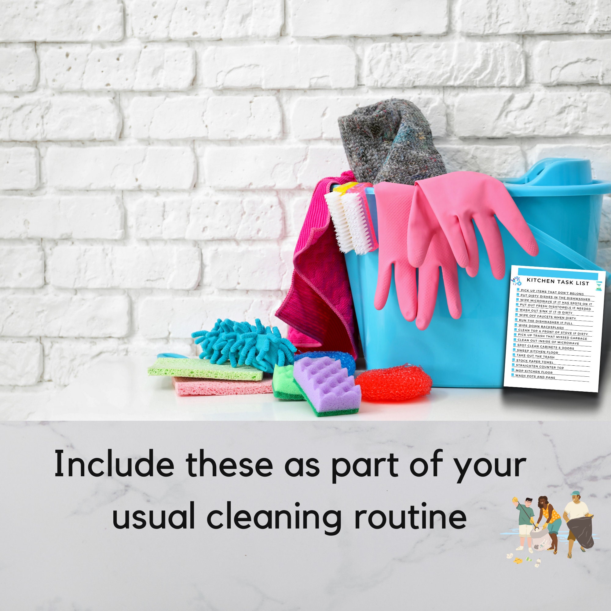 Editable Cleaning Template, Printable Checklist, Home House List Chore ...