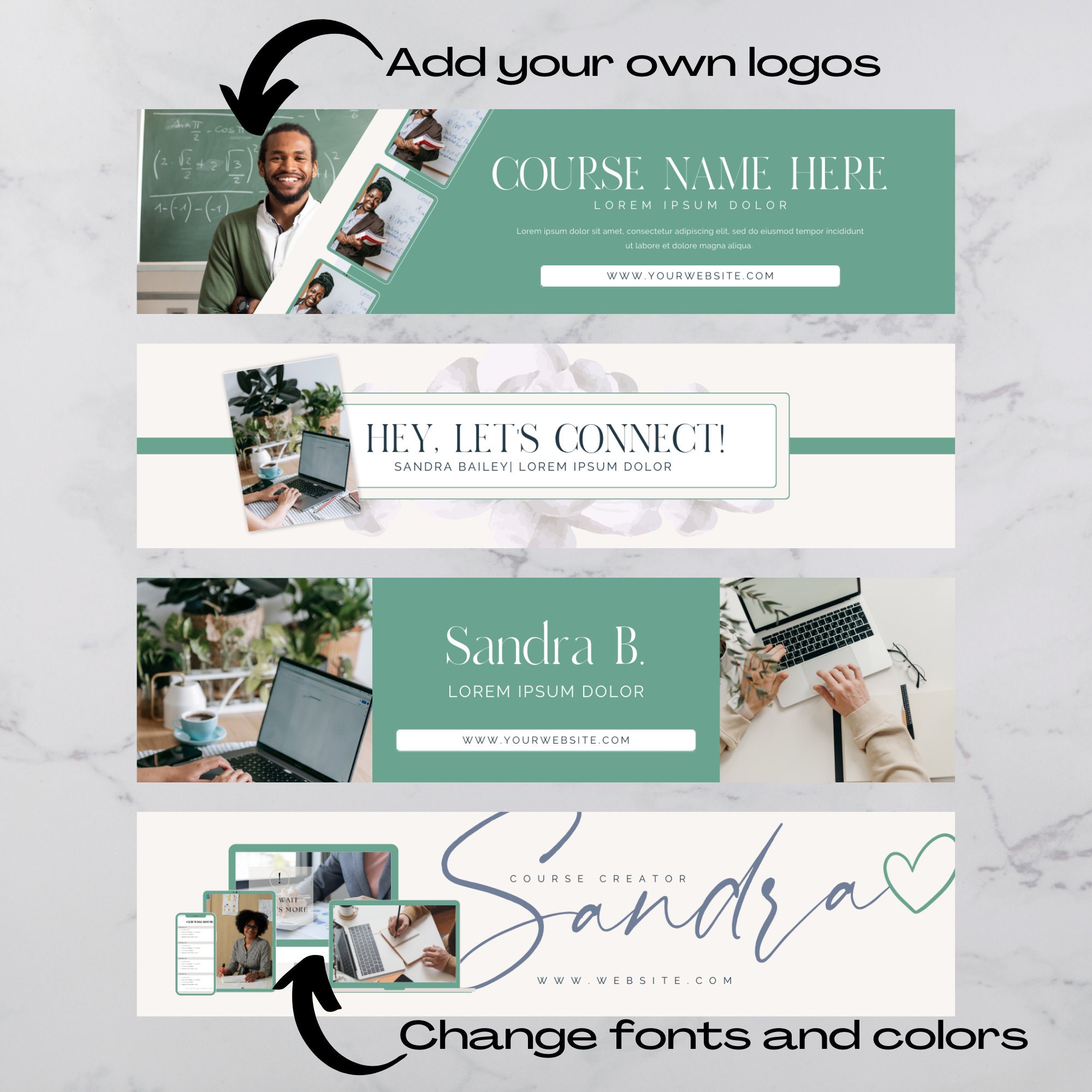 Linkedin Banner Template, DIY Linkedin Cover Template, Graphics ...