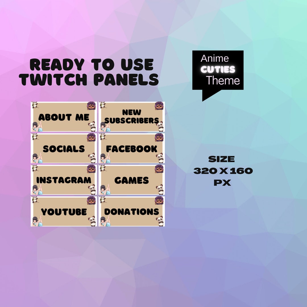 30 X Stream Panels | Simple, Anime Streamer, Twitch Streamer Graphic ...