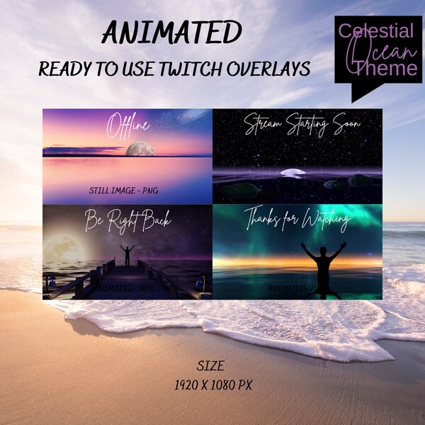 Ocean Themed Twitch Overlay - Etsy